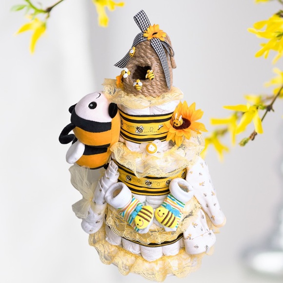 Handmade | Accessories | Bee Diaper Cake Bee Baby Shower Gift | Poshmark